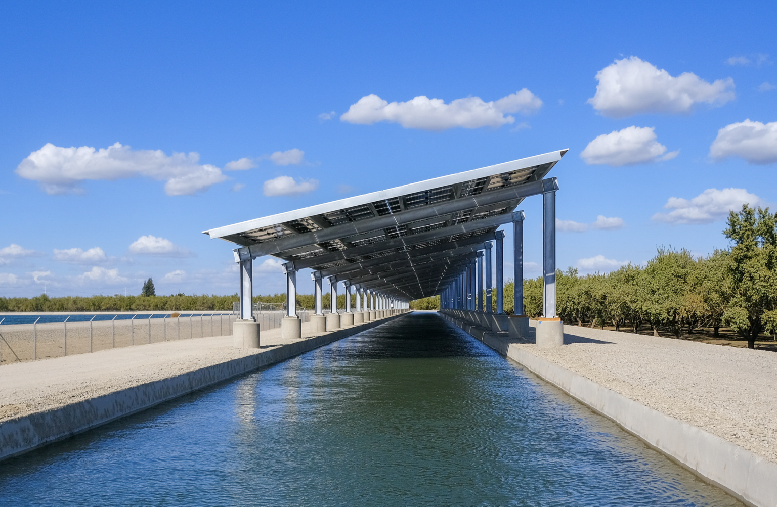 Installing solar panels over water canals is as smart as it sounds