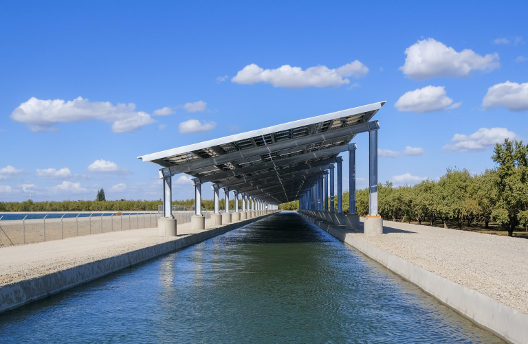 Installing solar panels over water canals is as smart as it sounds
